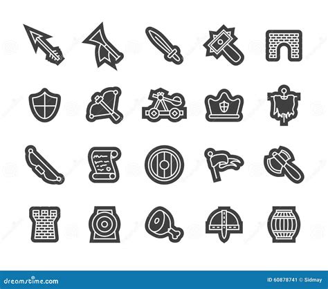 Outline Icons Thin Flat Design Modern Line Stroke Stock Vector Illustration Of Design Iron