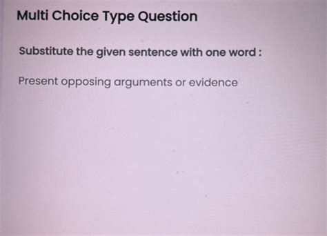 Multi Choice Type Question Substitute The Studyx