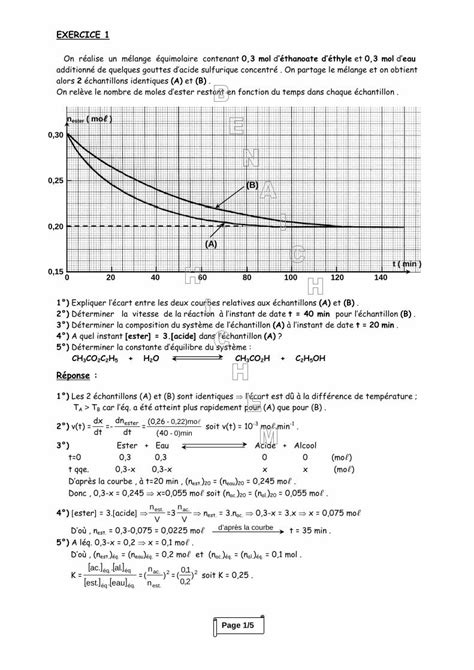 Pdf Exercices Estérification Corrigés Dokumen Tips