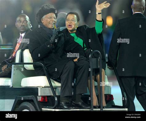 Former South African President Nelson Mandela And His Wife Graca Machel
