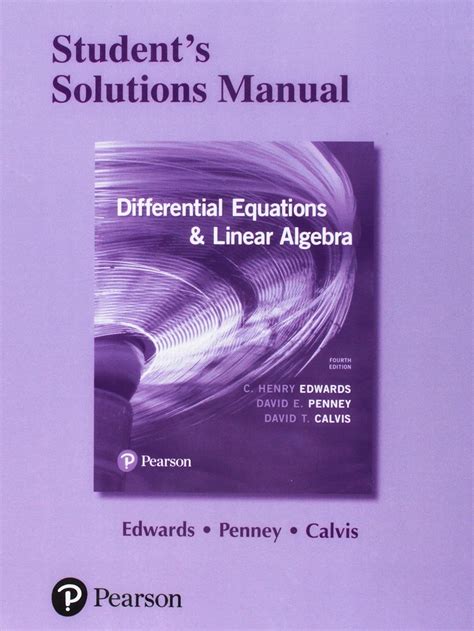 Buy Student Solutions Manual For Differential Equations And Linear