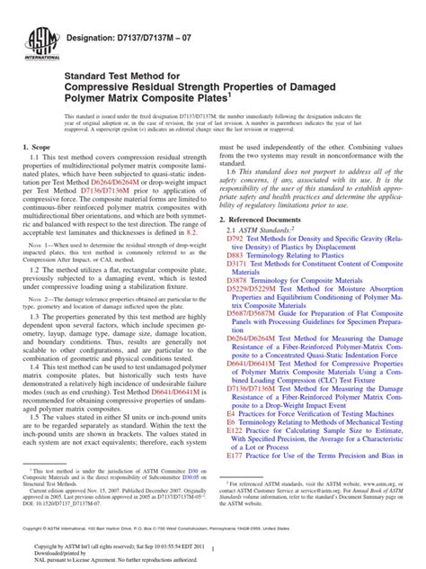 Astm D7137 Pdf Composite Material Coefficient Of Variation