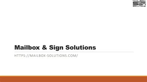 Ppt Find The Best Mailbox Post Cap With Mailbox And Sign Solutions Powerpoint Presentation Id