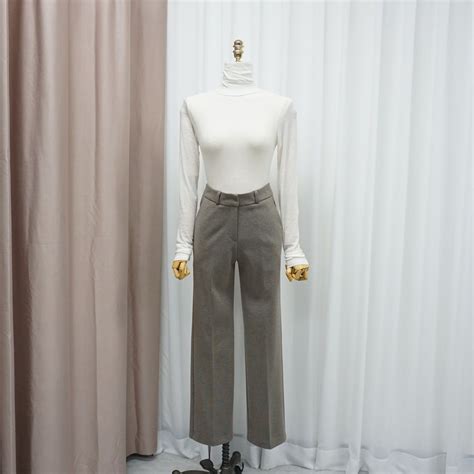 스타일라떼 겨울 여성 슬림 스판 일자 슬랙스 팬츠 하이웨스트 정장바지 데일리 출근룩 77가능