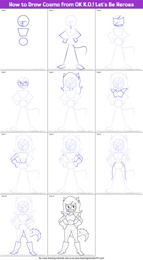 How To Draw Cosma From Ok Ko Lets Be Heroes Ok Ko Lets Be