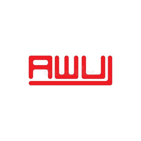 Awu Letter Logo Creative Design With Vector Graphic Stock Vector