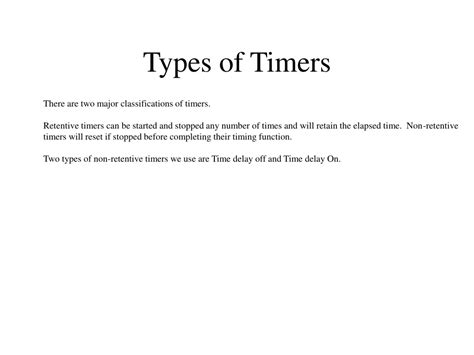 PPT PLC Timers Types Parts And Applications PowerPoint Presentation ID