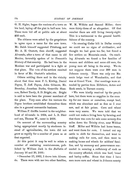 A Memorial And Biographical History Of Johnson And Hill Counties Texas