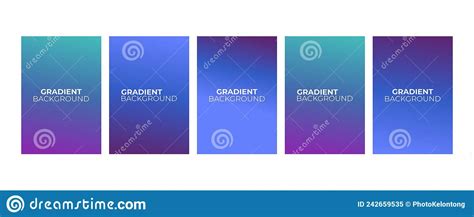 Collection Of Abstract Multi Colored Gradient Vector Cover Illustrations As Background For