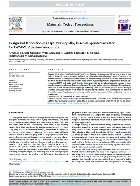 pdf design and fabrication of shape memory alloy based 4d printed