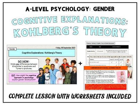 Cognitive Explanations For Gender Development Kohlbergs Theory A
