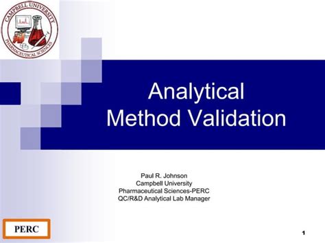Analytical Method Validation Ppt