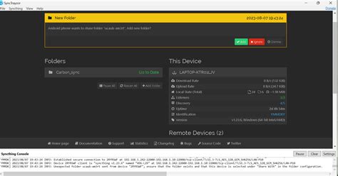 Android Adding Share Folder Android Syncthing Community Forum