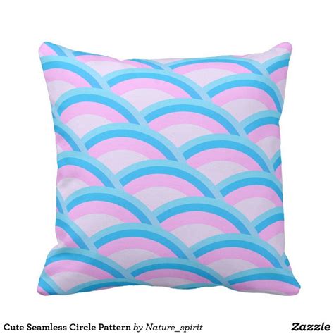 Cute Seamless Circle Pattern Throw Pillow