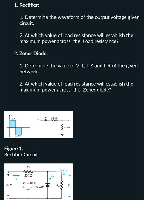 1 Rectifier 1 Determine The Waveform Of The Studyx
