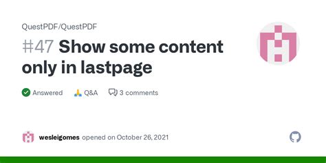show some content only in lastpage · questpdf questpdf · discussion 47 · github