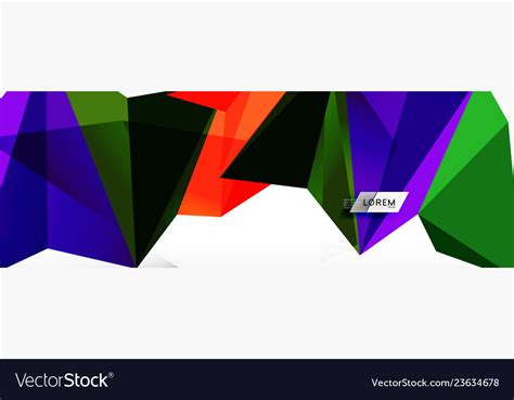 Mosaic Triangular Low Poly Style Abstract Vector Image