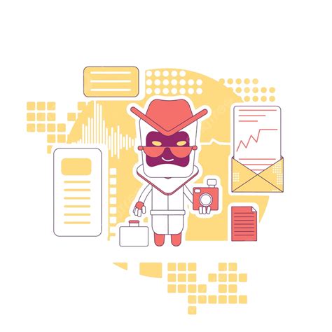 Malicious Spying Bot For Web Design Spy Malware Program Vector Spy