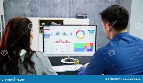 Financial Business Analytics Data Dashboard Stock Image Image Of