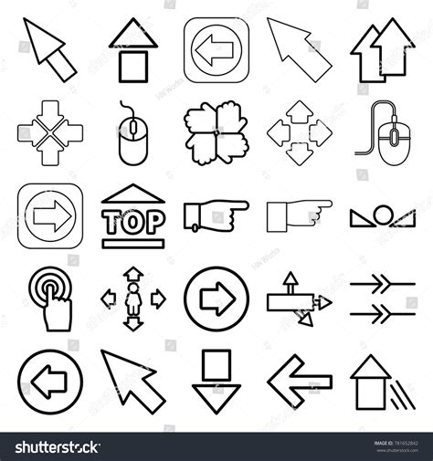 Cursor Icons Set Editable Outline เวกเตอรสตอก ปลอดคาลขสทธ Shutterstock