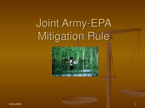 Joint Army Epa Mitigation Rule Ppt Download