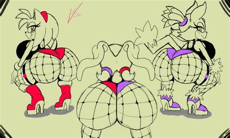 Rule 34 3girls Aged Up Amy Rose Anthro Ass Ass Shake Bedroom Eyes Big