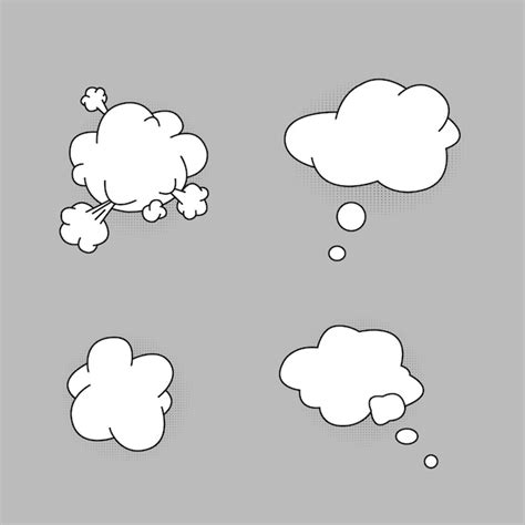 Premium Vector Blank Empty White Speech Bubbles