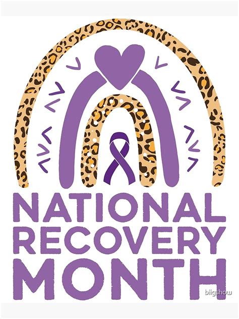 National Recovery Month Warrior Addiction Recovery Awareness Poster