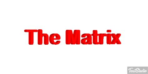 The Matrix Movie Animated GIF Logo Designs