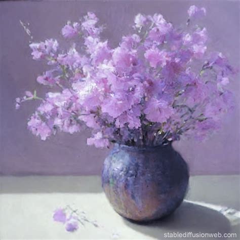 Floral Oil Painting Stable Diffusion Online
