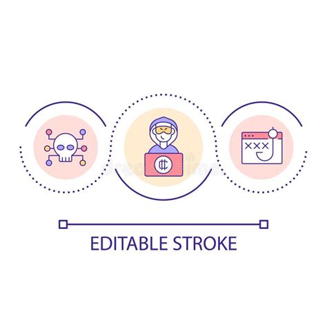 Phishing On Crypto Platforms Loop Concept Icon Stock Vector Illustration Of Investment