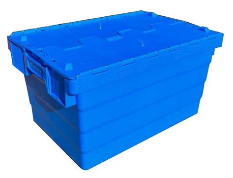 60 Litre Heavy Duty Colour Coded Attached Lid Containers Solent Plastics