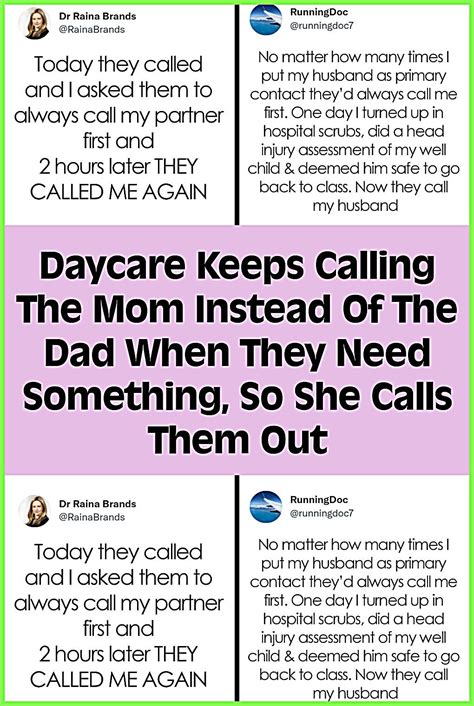 Daycare Keeps Calling The Mom Instead Of The Dad When They Need