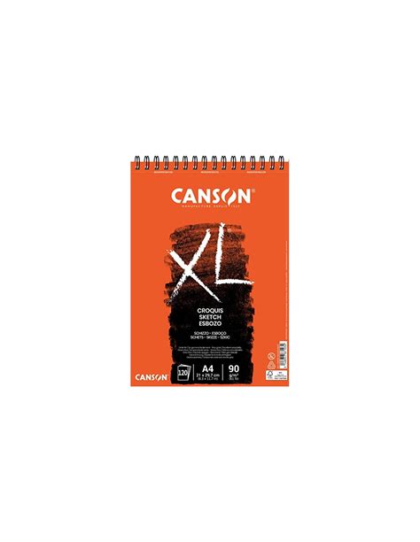 Bloc croquis canson xl spirale petit côté micro perforations 90g a3 120f