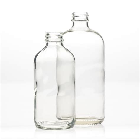 Supplier 500 Ml 250 Ml Empty Round Glass Boston Bottle With Screw