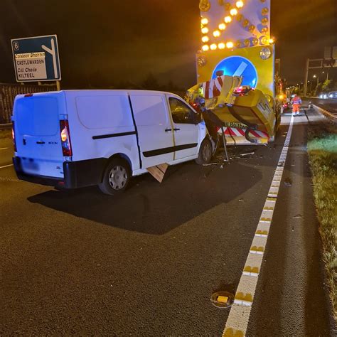 Photos Kildare Gardaí Arrest Drunk Driver Who Crashed Into Road Work