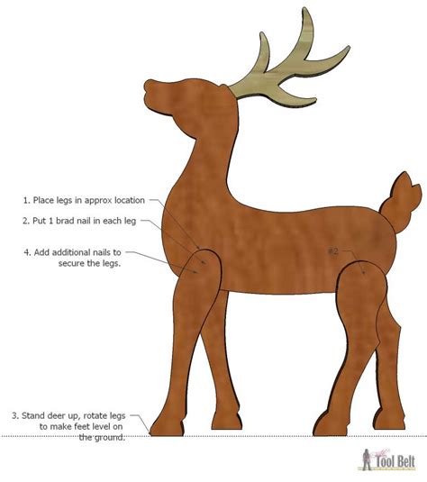 Reindeer Cut Out Pattern