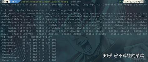 Mac平台下的FFmpeg的安装编译 知乎