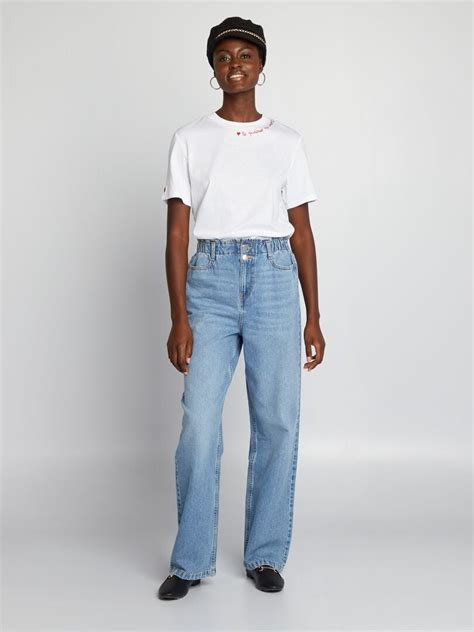 Tee Shirt Message Brodé Blanc Kiabi 800€