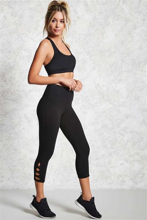 Forever 21 Active Cutout Capri Leggings Cute Sporty Outfits Sporty