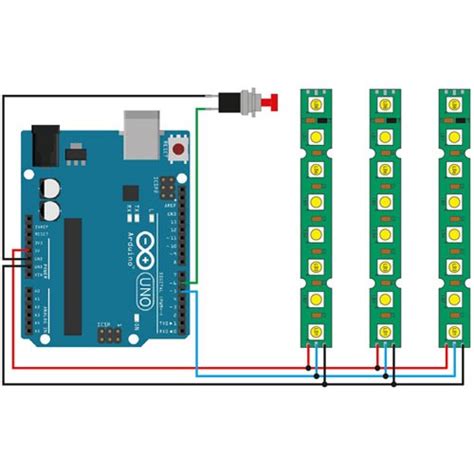 NEOPIXEL STICK WITH 8 LED RGB WS2812 AND DRIVER INTEGRATED