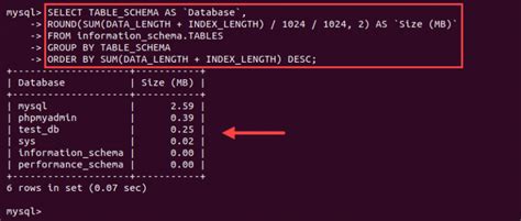 how to check mysql database and table size {3 methods}