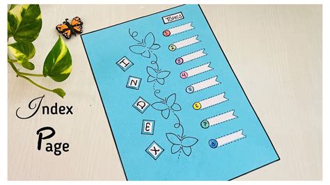 How To Make Index Page Index Page Decoration Index Design For Project Index Page For Project