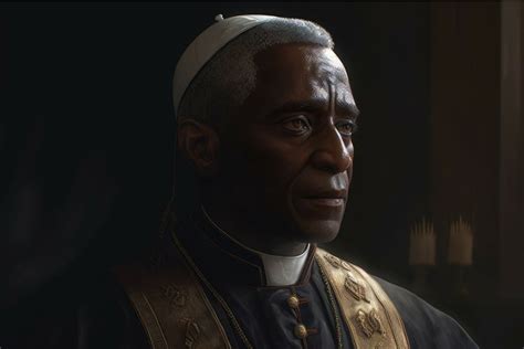Black Pope Vatican Portrait Generate Ai