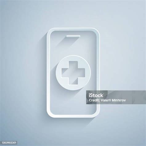 회색 배경에 격리 된 종이 잘라 전화 수리 서비스 아이콘 조정 서비스 설정 유지 보수 수리 고정 종이 아트 스타일 벡터 3차원 형태에 대한 스톡 벡터 아트 및 기타 이미지