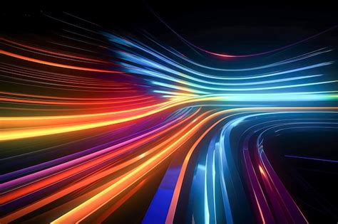 Desbloqueando o poder do 3d linhas dinâmicas de cores colidem em um