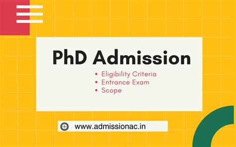 Phd Admission 2025 26 Eligibility Criteria Entrance Exam Scope