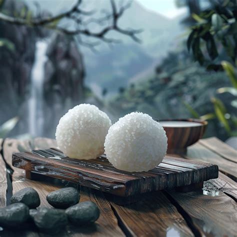 Traditional Chinese Sweet Rice Ball Stock Illustration Illustration