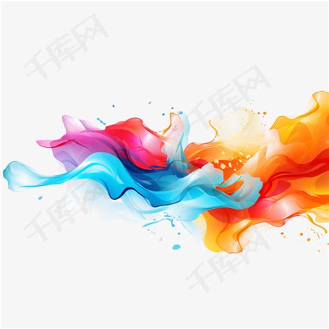 在线服务彩色泼洒装饰素材图片免费下载 千库网