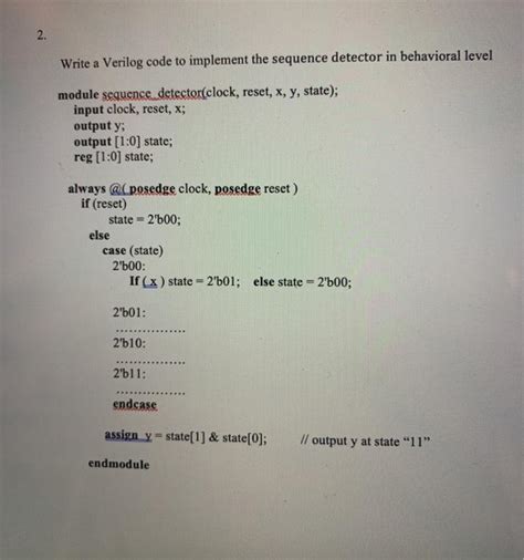 Solved Lab Sequence Detector Objective The Objective Of Chegg